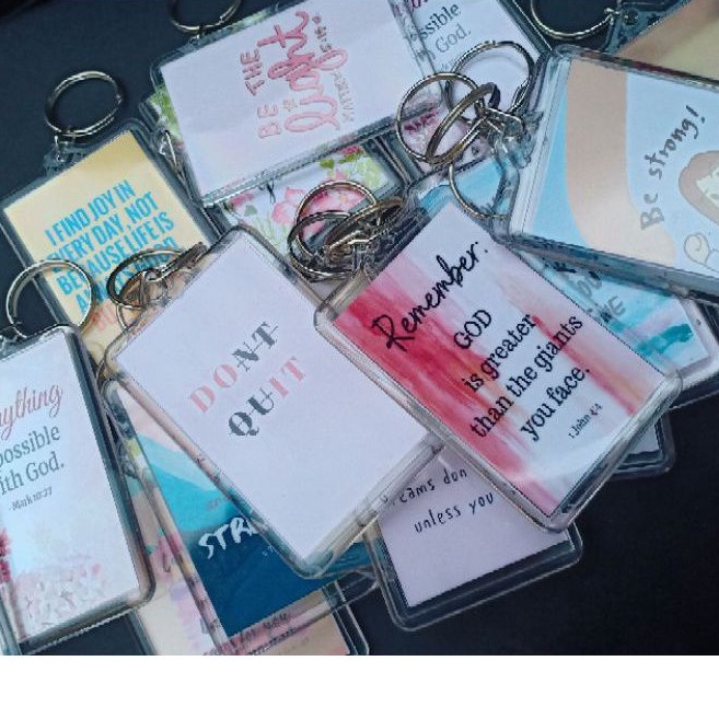Bible Verse /Motivational Qoutes Acrylic keychain | Shopee Philippines