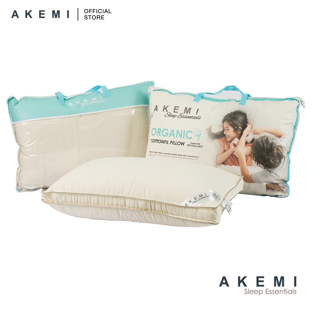 AKEMI Sleep Essential Organic Cottonfil Pillow | Shopee Philippines