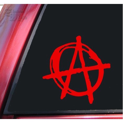 Car Laptop macbook Anarchy Symbol Vinyl Decal Sticker - Red - 6 inch ...