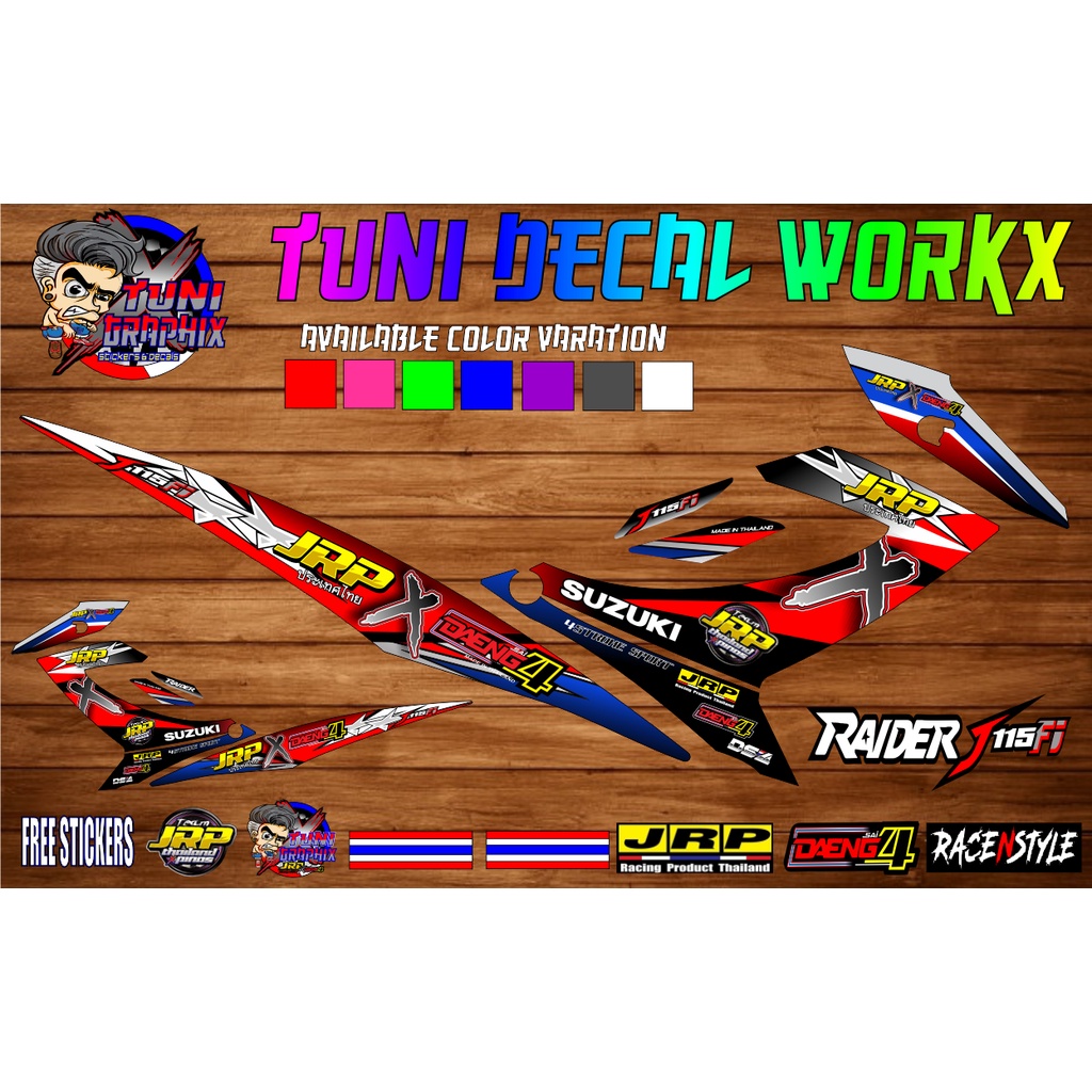 SUZUKI RAIDER 115 FI (JRP X DAENG DECALS v1) w/ freebies | Shopee ...
