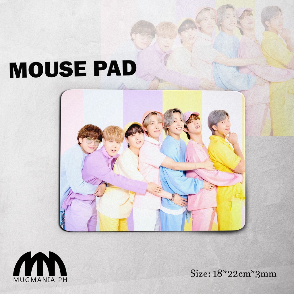 BTS Mouse Pad - Mugmania - Jungkook, V , Jimin , Jin , Suga , RM , J ...