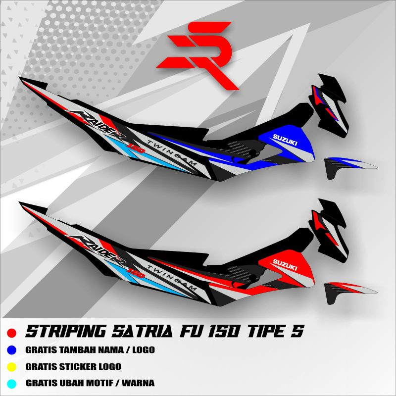 Satria Fu 150 FL Custome Striping S Wing Type Any Design / Satria F 150 ...