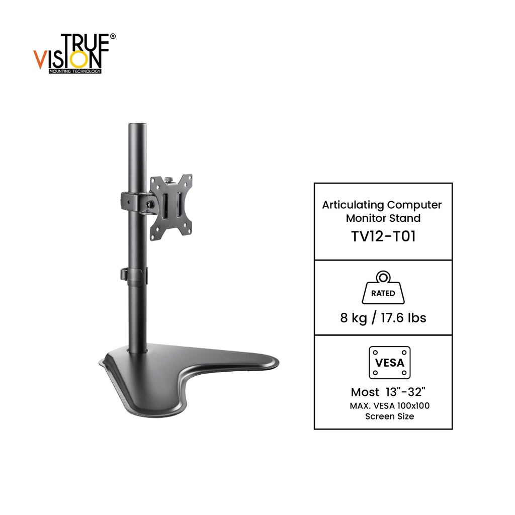 True Vision Articulating Computer Monitor Stand for 13"-32" TV12-T01 ...