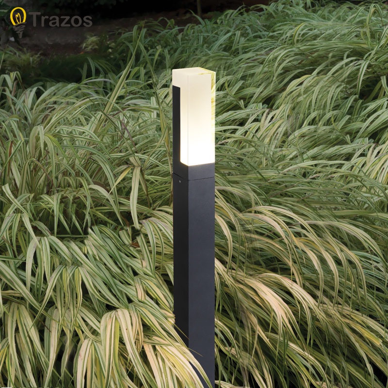 Trazos Waterproof Outdoor Lighting Acrylic Motion Pathway Post Lamp ...