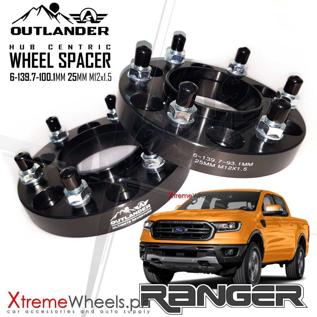 25mm Ford Ranger / Raptor /Everest 2012-2020 Wheel spacer with centric ...