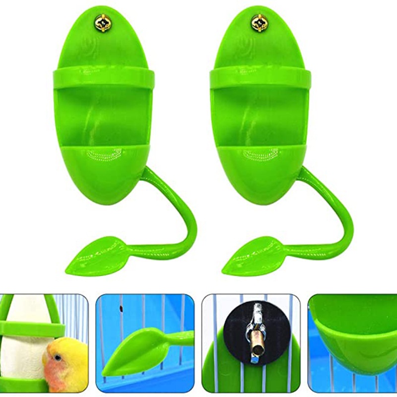 1PC Parrot Feeder With Standing Rack Cuttlefish Bone Holder Plastic ...