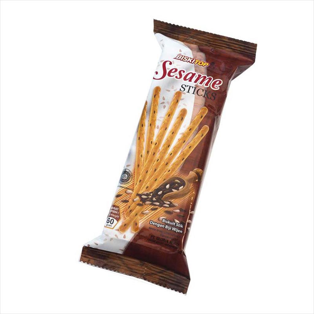 Biskitop Sesame Stick 60gr Crispy Biscuit Snack Sesame Flavor | Shopee ...