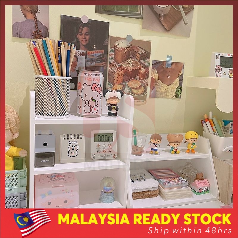 ins Style white simple rack desktop organizer office table storage box ...