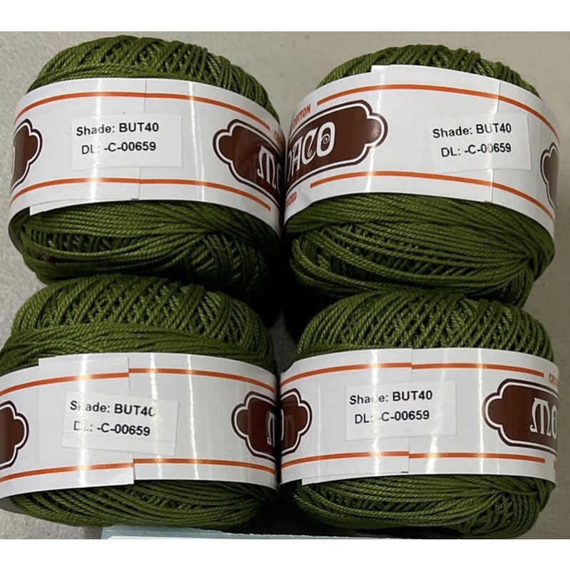 3 Ply Monaco Crochet Thread (Part 1 Shades of Green and Brown) | Shopee ...