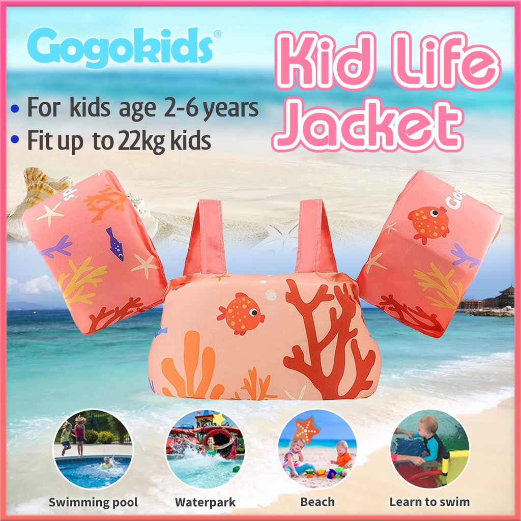 Gogokids Toddler Swim Vest Children Arm Floaties for 14-23 Kgs Kids ...