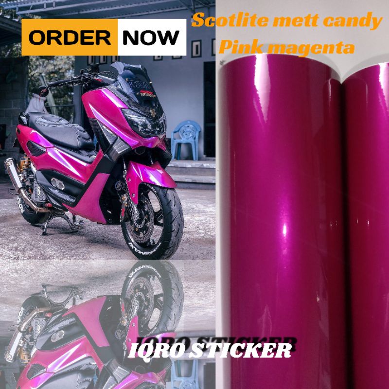 Scotlet sticker pink magenta scotlite motorbike pink magenta metallic ...