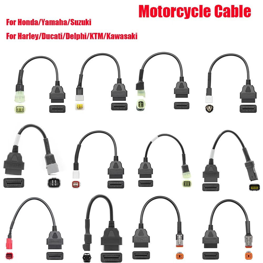 OBD2 Connector For KTM Motorcycle Motobike 6Pin For Yamaha/Honda/Harley ...
