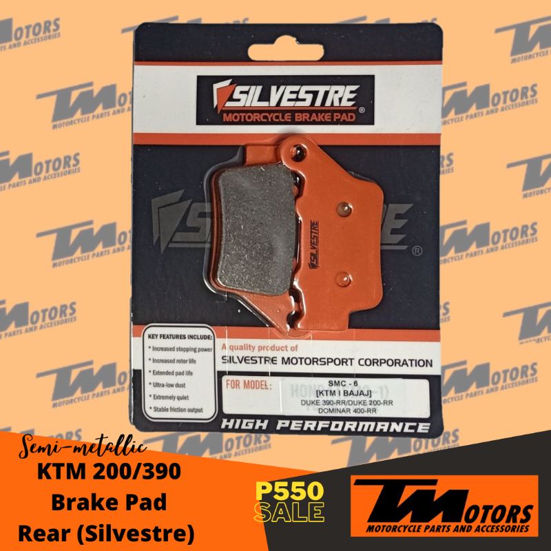 KTM Duke/RC Brake Pads by Silvestre Motorcycle Brake Pads | Shopee ...