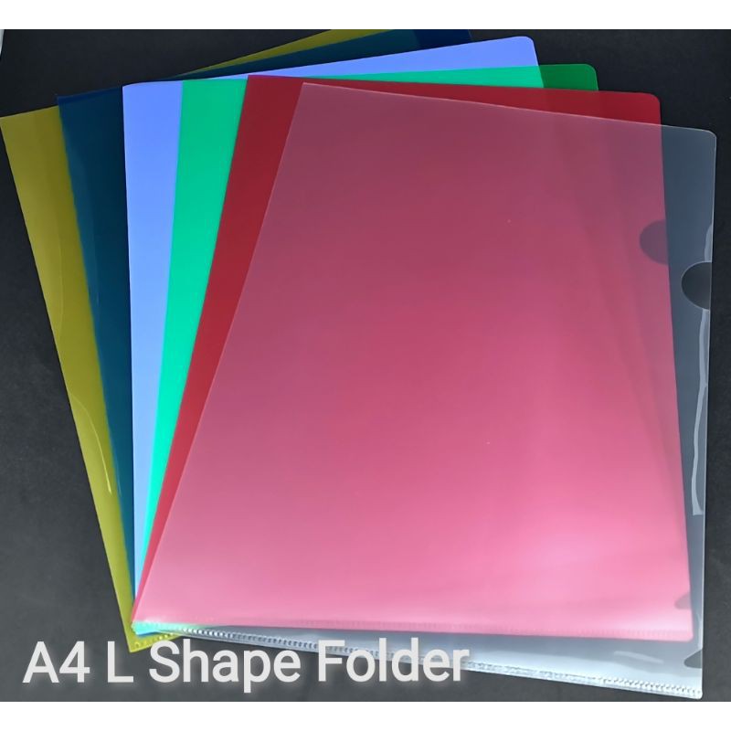 A4 L Shape Folder Transparent Color | Shopee Philippines