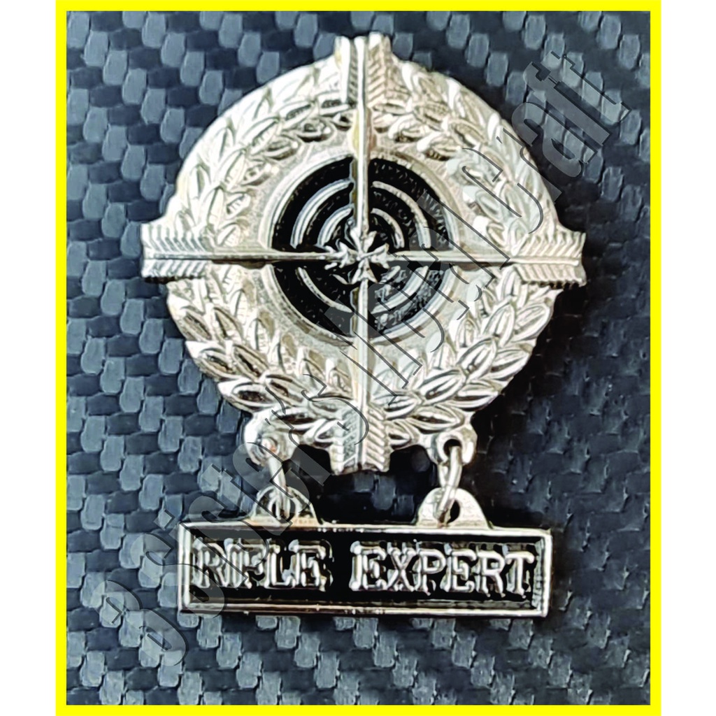 Rifle Expert Badge , Silver Plated with Box | Shopee Philippines