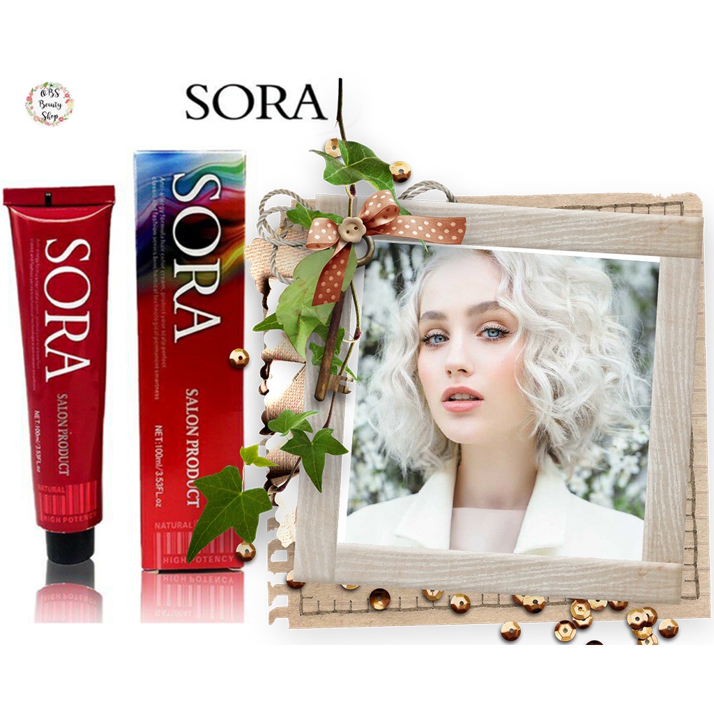 White Hair Color Dye 0/00 Sora Hair Color Dye Snow White | Shopee ...