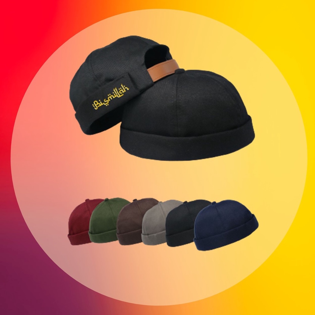 Miki Hat Calligraphy Bismillah Cap Mikihat Premium Brimless Hat ...