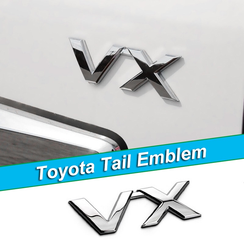 For VX Logo ABS Car Body Side Emblem Rear Trunk Displacement Sticker ...
