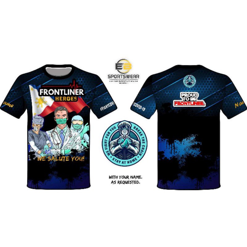 2021 Frontliner. T-shirt Sublimation Print. Covid19 Design | Shopee ...