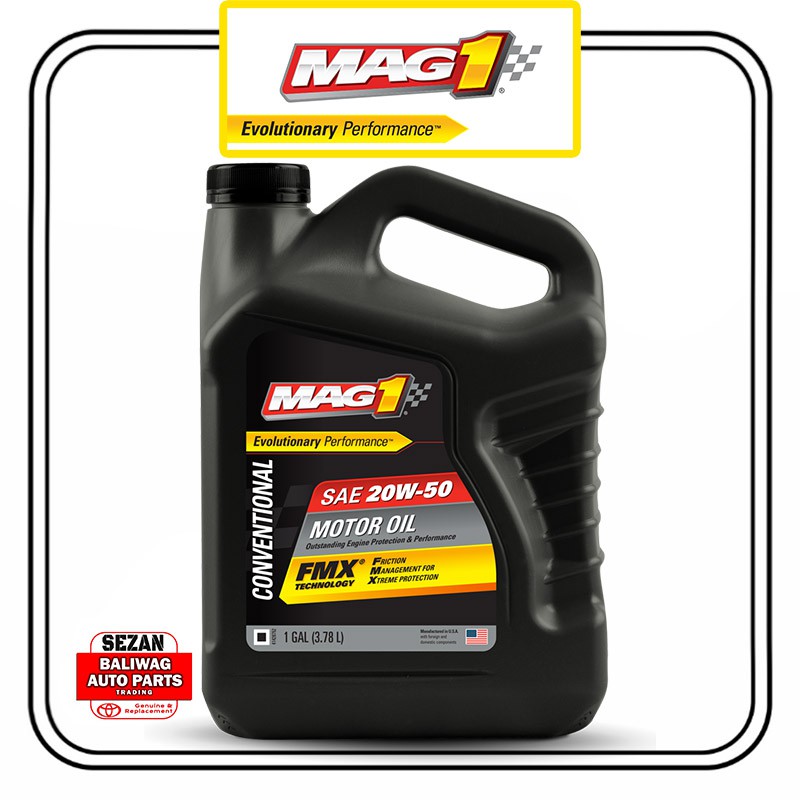 MAG 1 20W-50 CONVENTIONAL GASOLINE MOTOR OIL 4 LITERS 63581 | Shopee ...