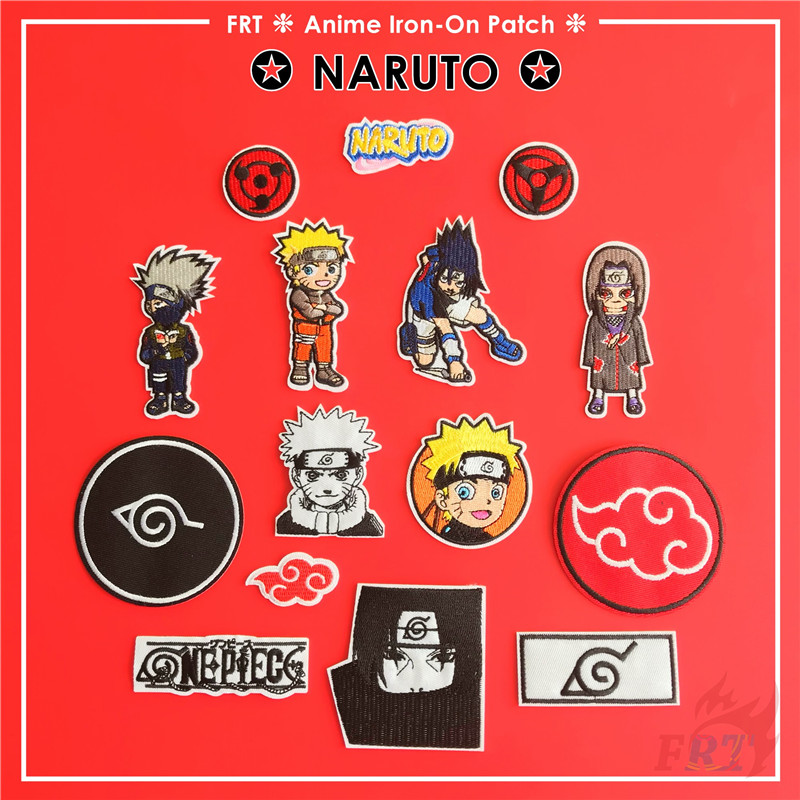 ☸ NARUTO - Anime Iron-On Patch ☸ 1Pc Uzumaki Naruto / Uchiha Sasuke ...