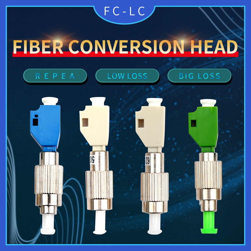 Optical fiber adapter FC to LC Female to Male SM/MM conversion head ...