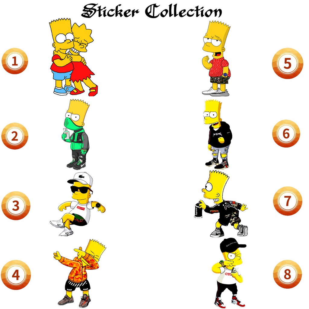 Bart Stickers Decals Water Proof Fade Proof for Motorcycle / Car ...