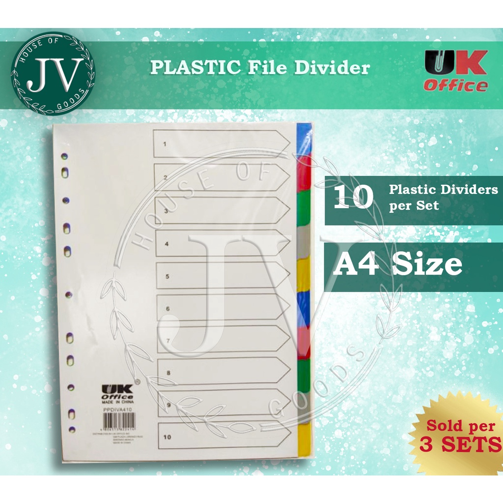 Plastic File Divider A4 1 Set of 10pcs. | Shopee Philippines