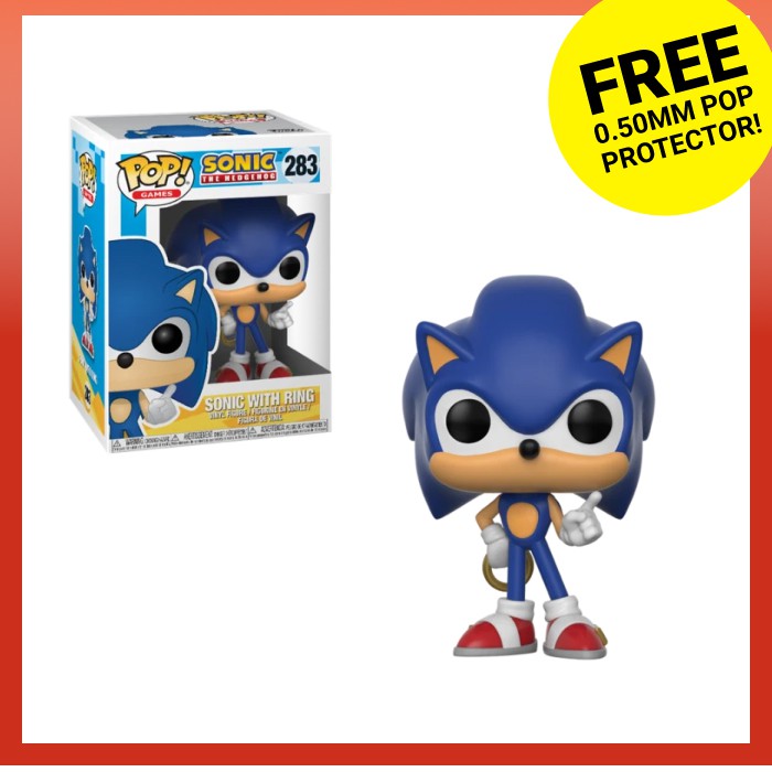 Games Sonic The Hedgehog Sonic With Ring #283 Funko Pop Vinyl Figure ...