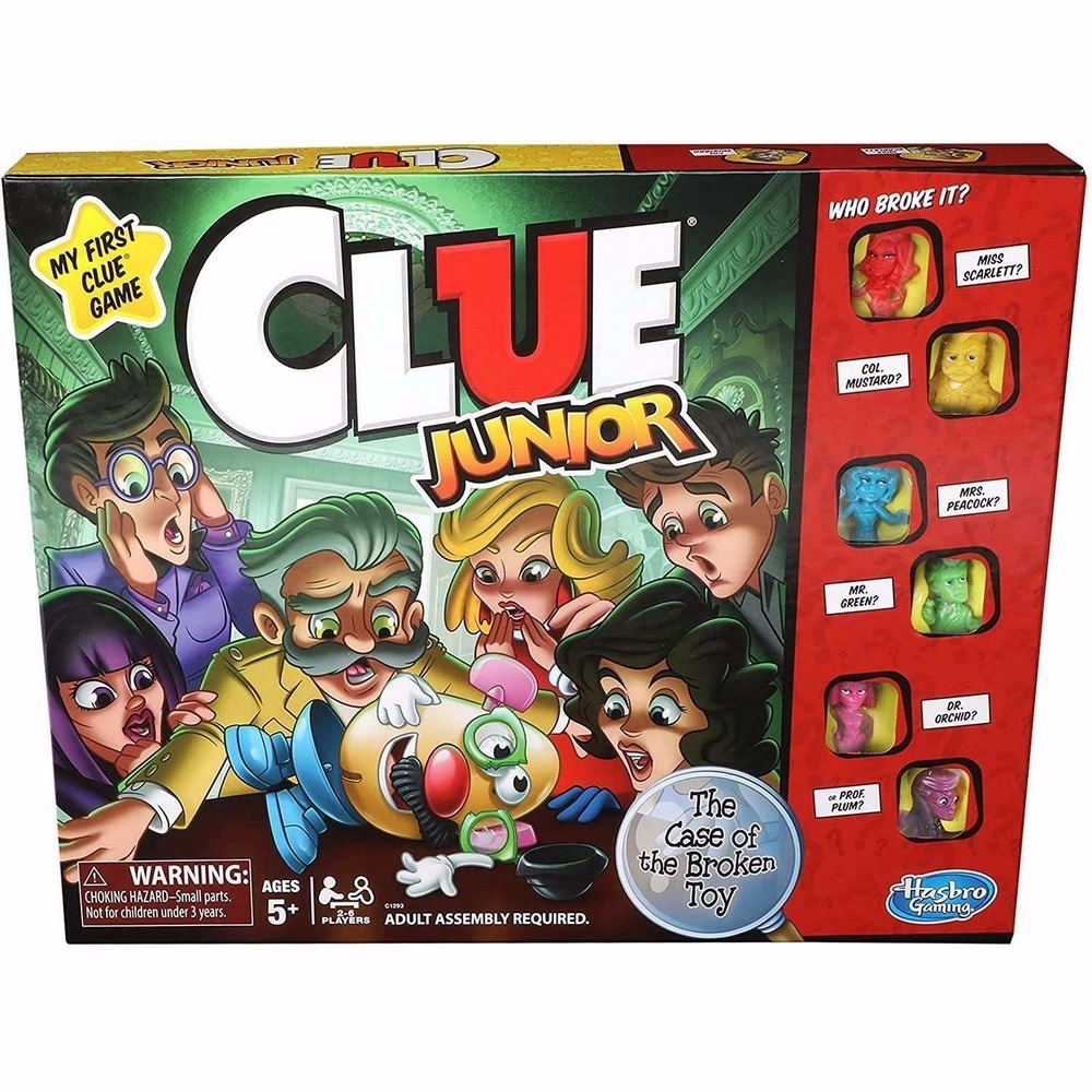 Hasbro Cluedo Junior Traditional Solve The Mystery Strategy Board Game ...