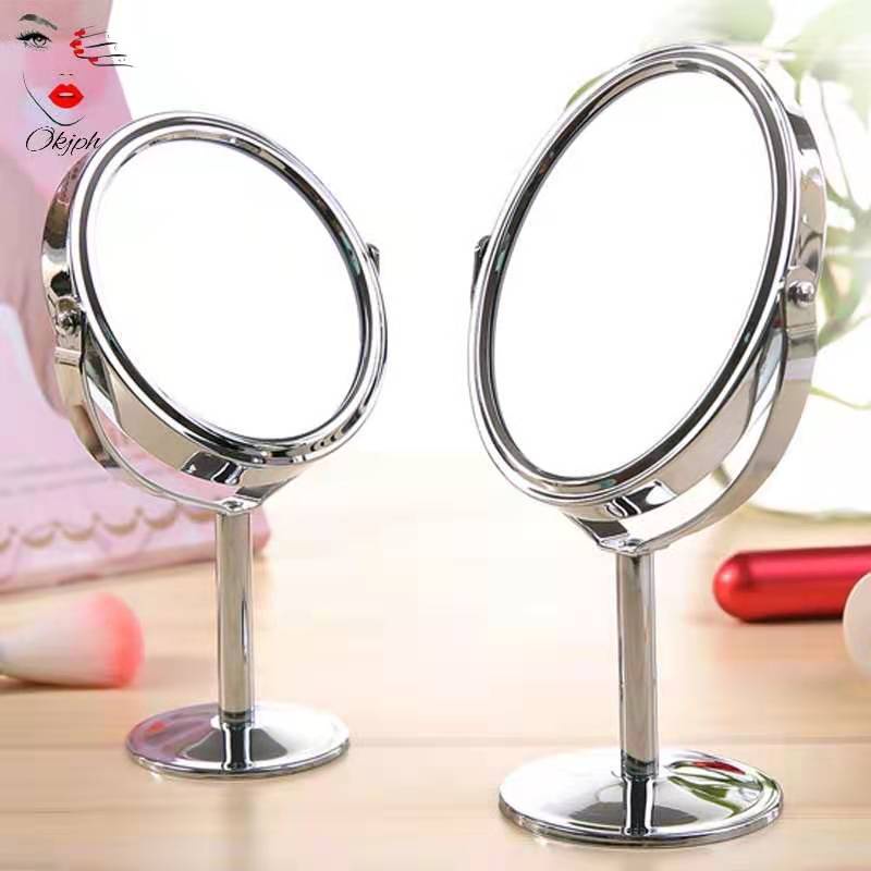 360 Degree Rotating Double Sided Desktop Stand Cosmetic Mirror with ...