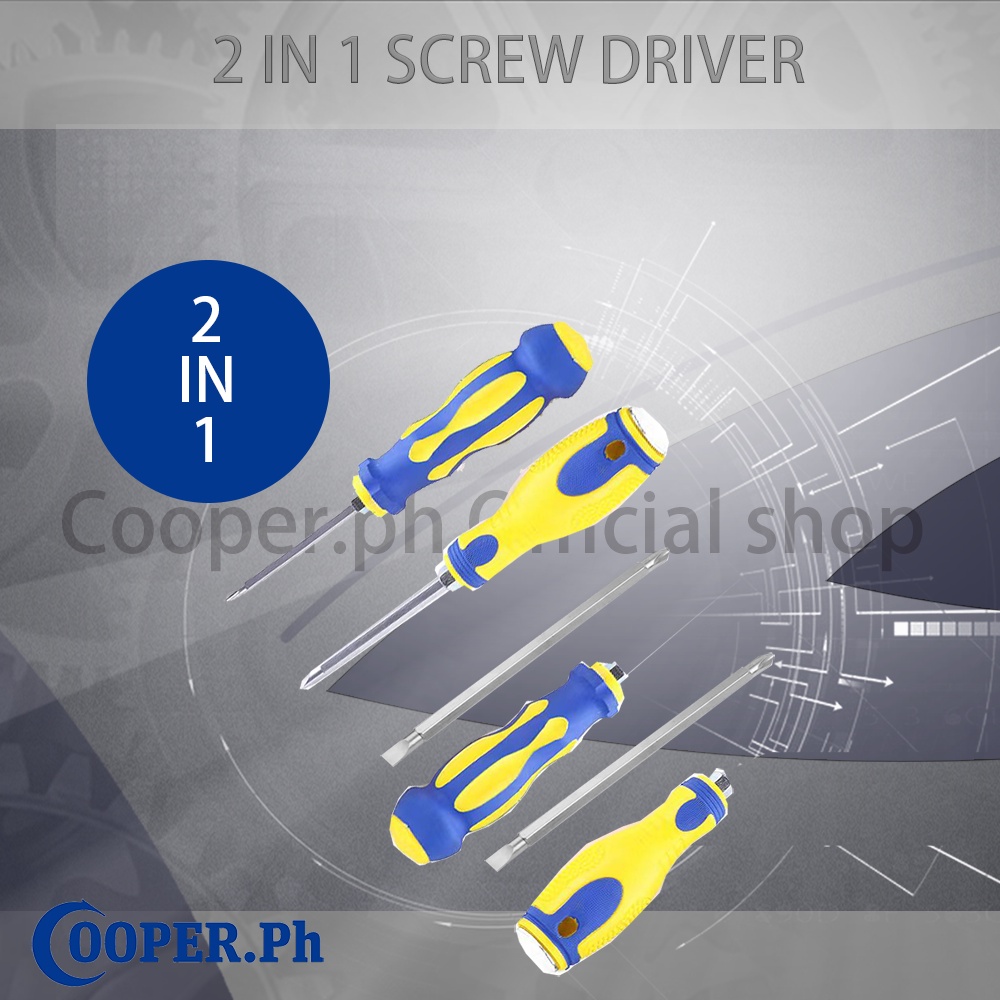 Cooper.ph 2 In 1 Interchangable Screwdriver Set Philip Flat SDD per pcs ...