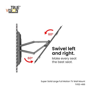 True Vision Full Motion TV Wall Mount Bracket for 37"-70" TV52-466 ...