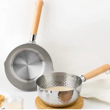 Stainless Steel Japanese snow pan deep fryer pot soup pot Milk Pan 20cm ...