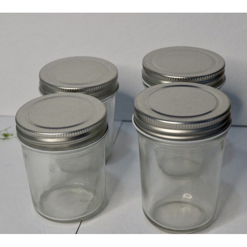 1pc Glass Jar with Silver Lid (jelly jars) | Shopee Philippines