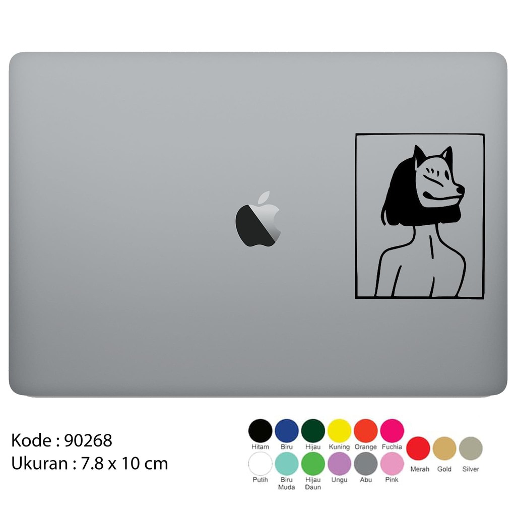 7.8 x 10cm Multicolor Woman Short Hair Decal Sticker for Laptop Car ...