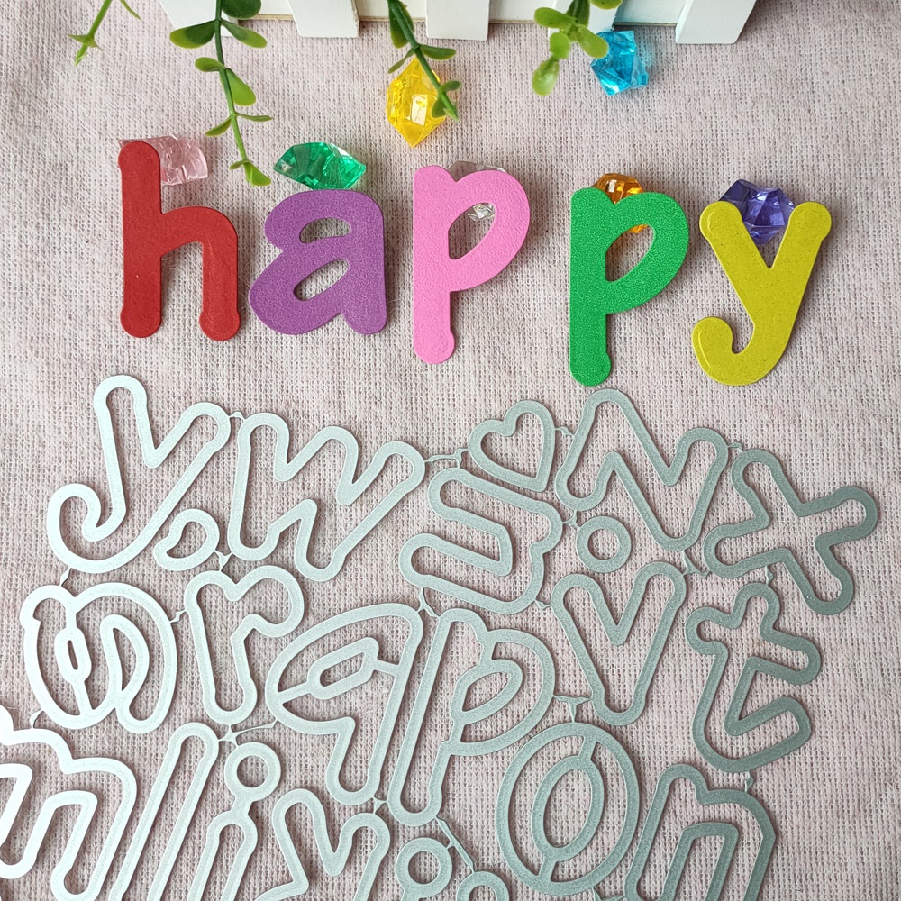 New Large Big Alphabet Set Die Cut Lowercase Letter Metal Cutting Dies ...
