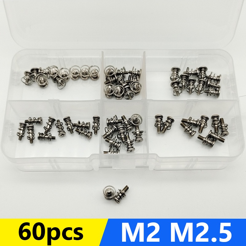 120/60PCS M2 M2.5 Graphics Card Video Phillips Screw Kits with Springs ...