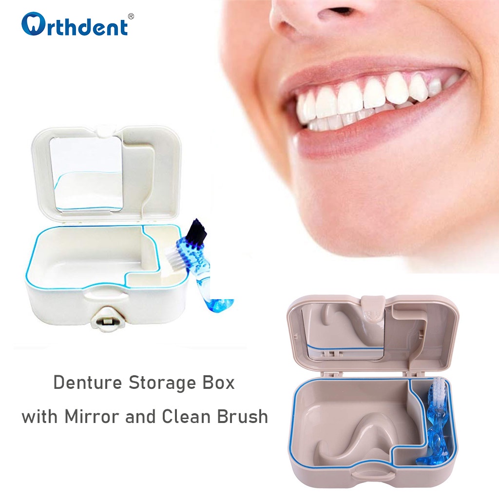 Dental Invisalign Case Denture Storage Orthodontic Box with Mirror and ...