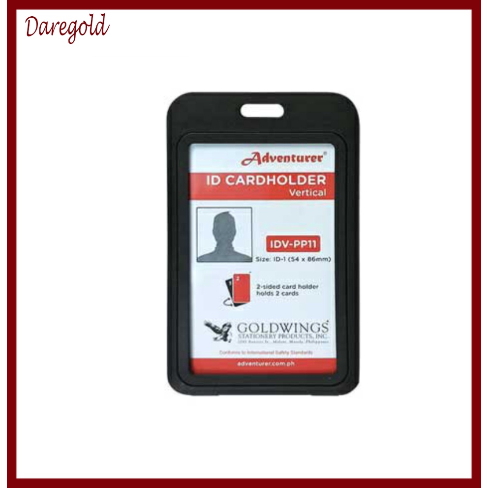 Adventurer Id Protector - 5.4 cm X 8.6 cm - Vertical - Black | Shopee ...