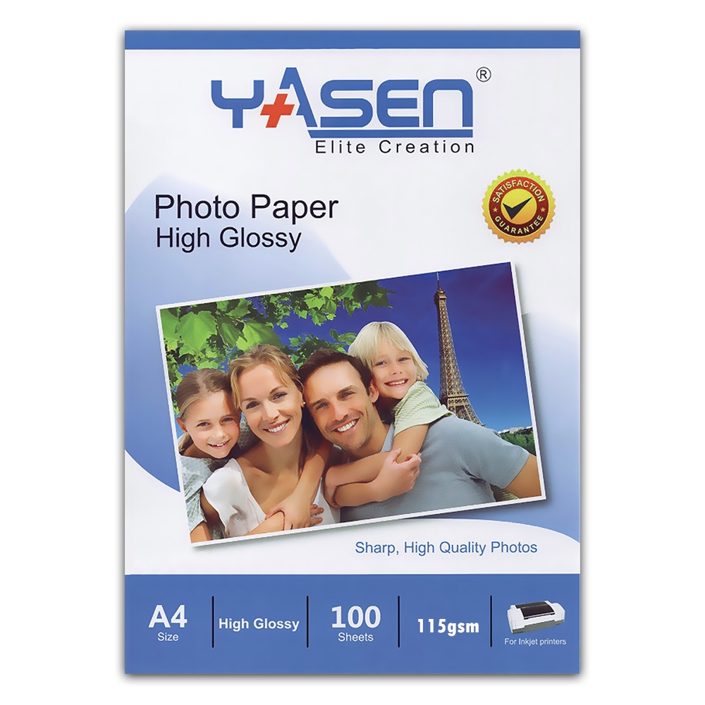 yasen high glossy photo paper 135gsm 115gsm A4 100pcs Flyers paper ...