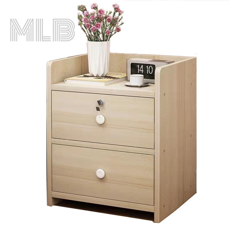 [NEW] Bedside Cabinet With Lock Mini Modern Simple Storage Bedroom ...