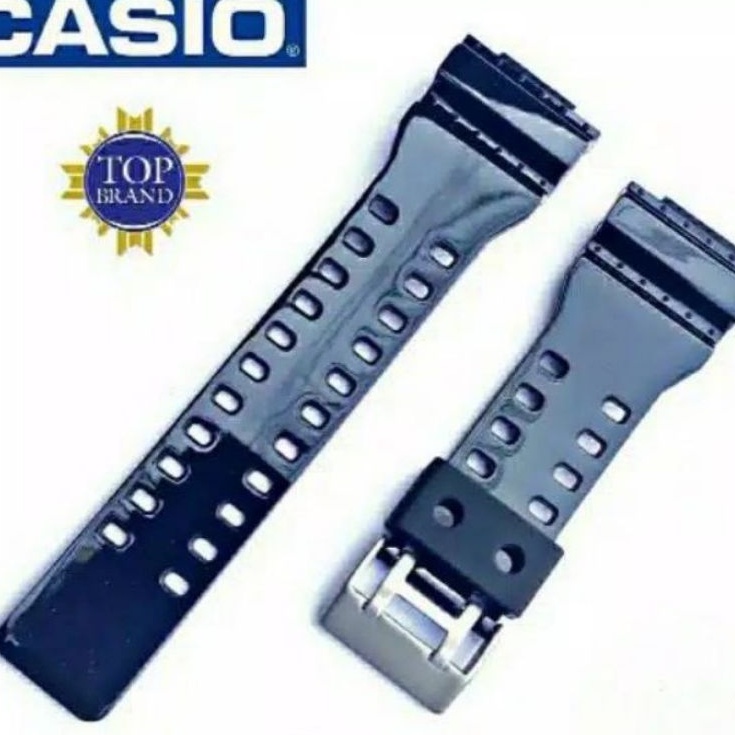 HITAM Casio g-shock GA-100 GA100 GA 100 FREE 2 PEN Watch Strap Glossy ...