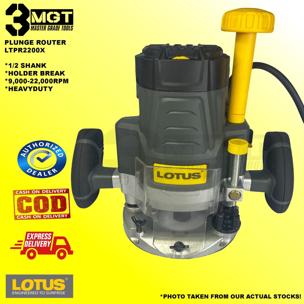 Original Lotus Plunge Router 1/2" Collet 2200W LTPR2200X (Heavyduty ...