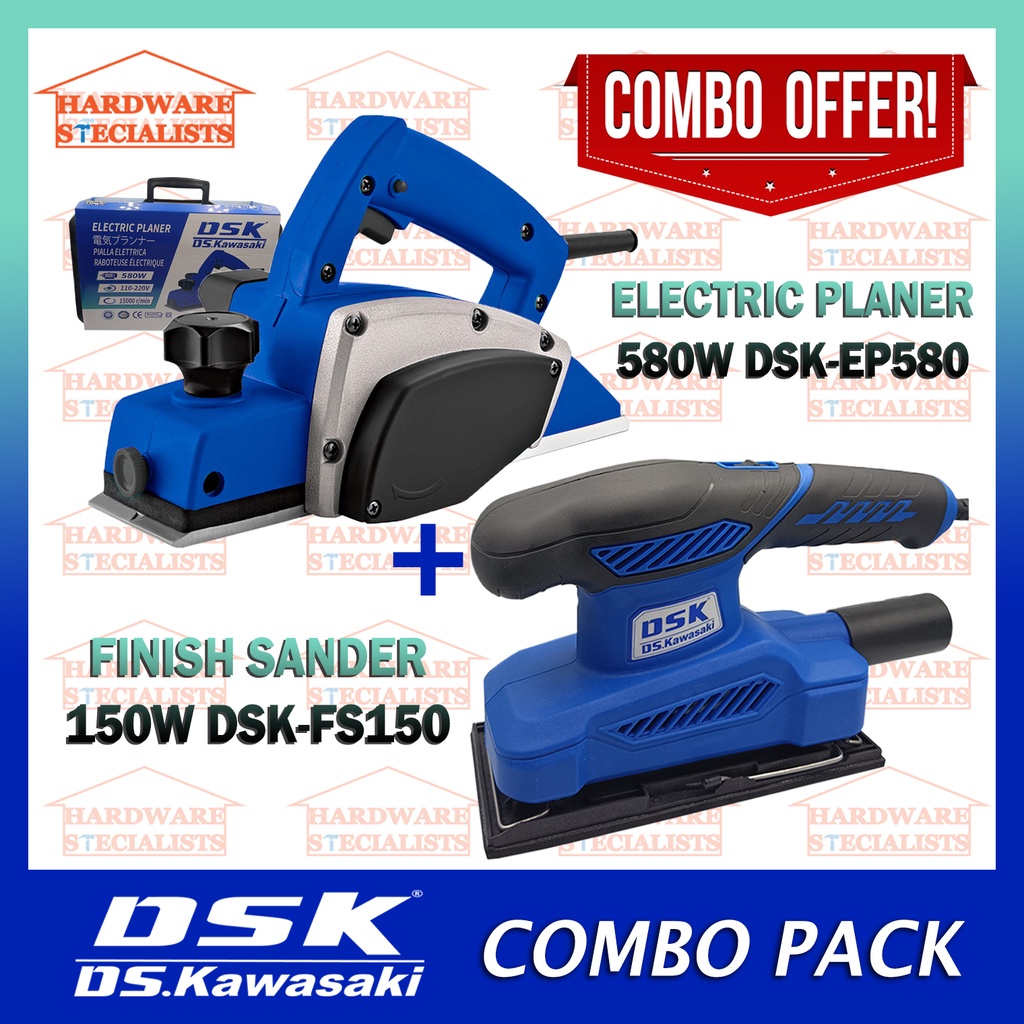 DS Kawasaki Combo Pack Electric Planer with PVC Case DSK-EP580 | Finish ...