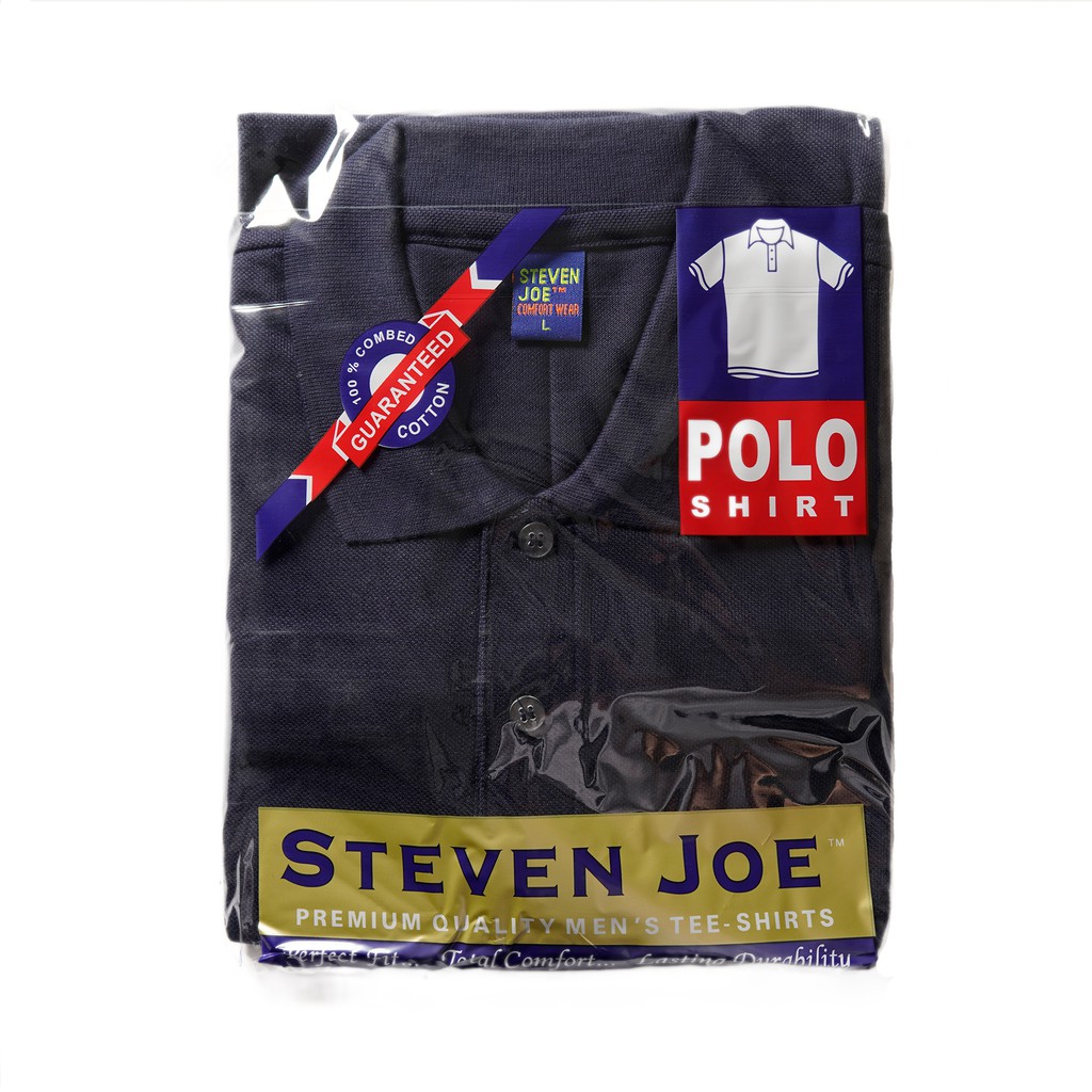 Steven Joe Men's Polo Shirt (White, Red, Black, Gray, Brown) | Shopee ...
