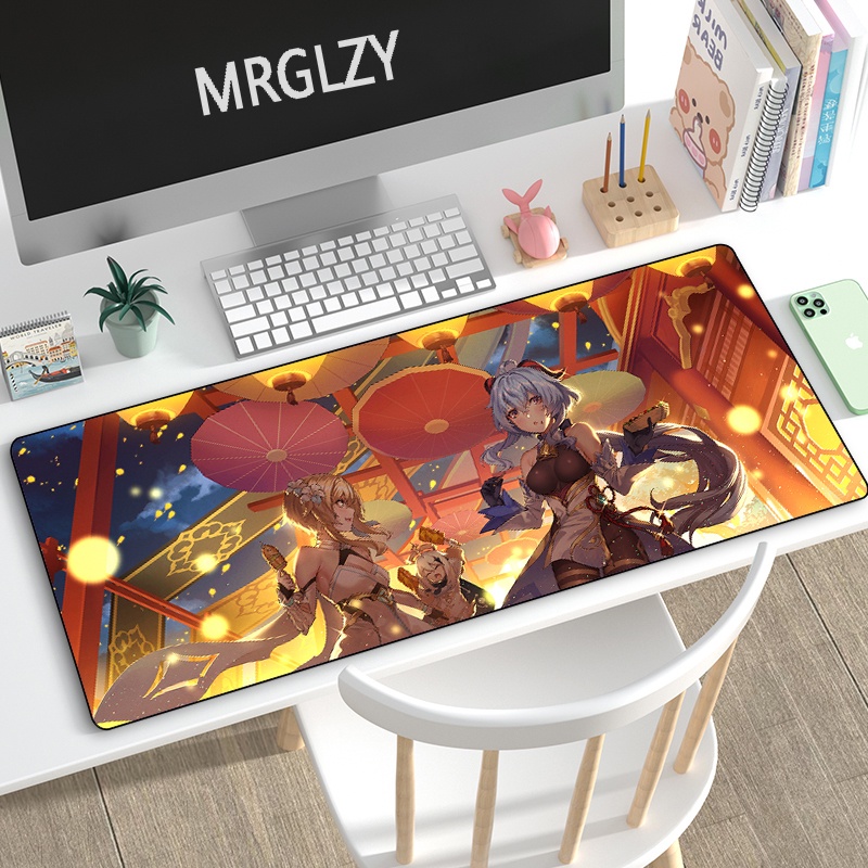 Multi-size Genshin Impact Anime Girl GANYU Mouse Pad Gamer Large Desk ...