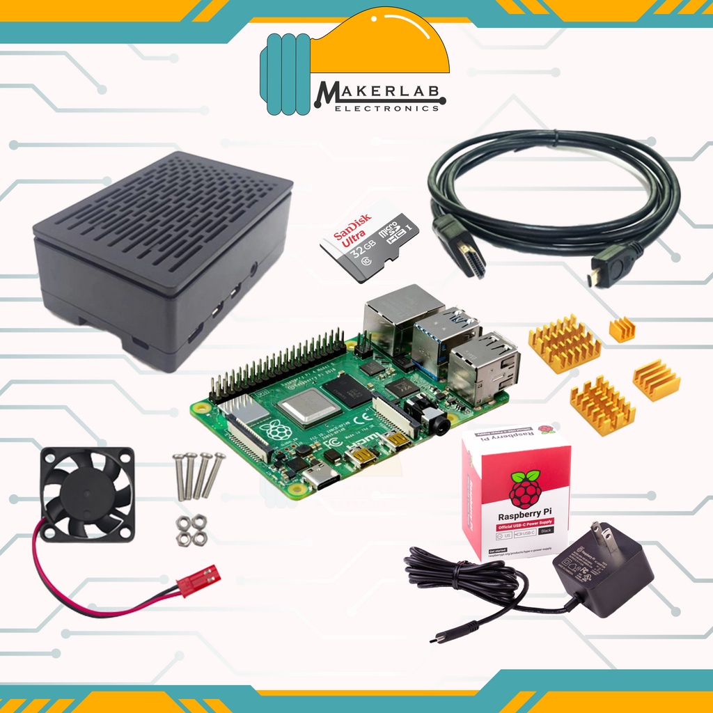 Raspberry Pi 4 Model B 8GB RAM Starter Kit OKdo Kit (NOT compatible ...