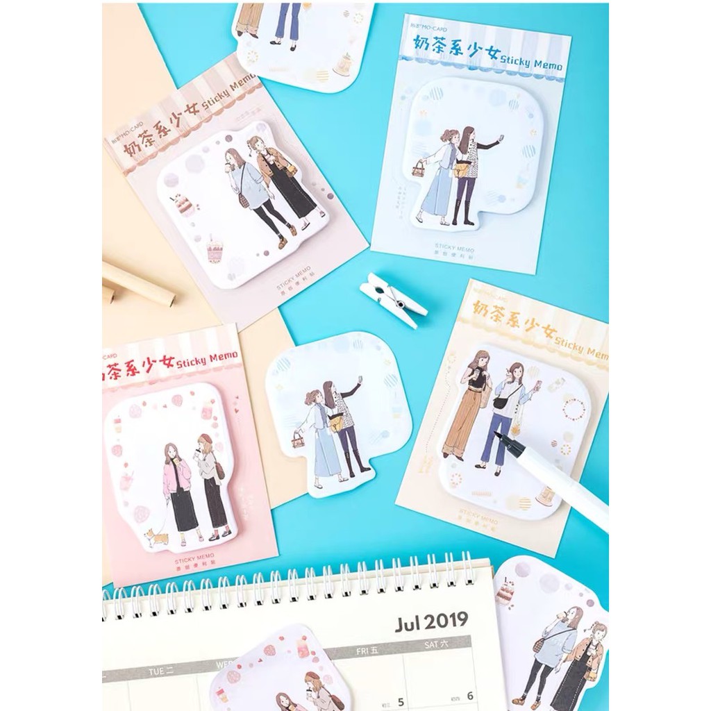 Bubble Tea Best Friends sticky notes memo | Shopee Philippines