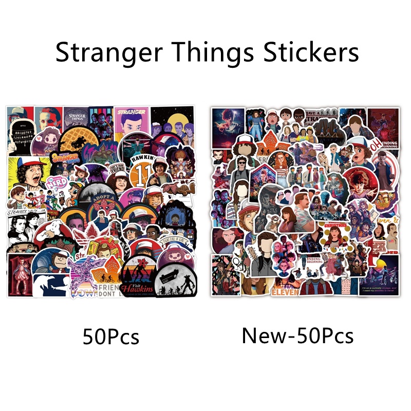 Z&M Stranger Things Stickers 50Pcs/Set Thriller American TV Series ...